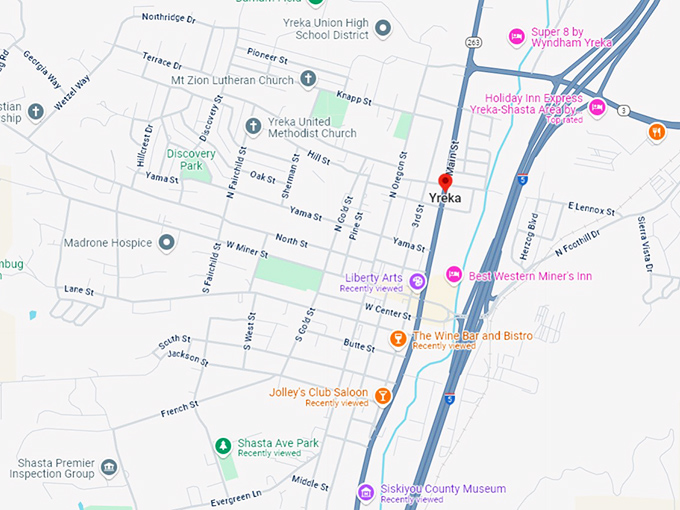 16. yreka map
