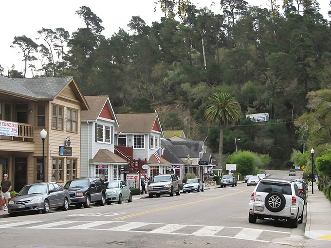 Cambria's main street looks like a storybook come to life, where every shop seems to whisper, "Come in, stay awhile."