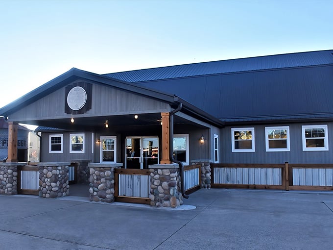 That blue metal roof shelters seafood treasures that would make a coastal restaurant jealous – right here in Elkhart!