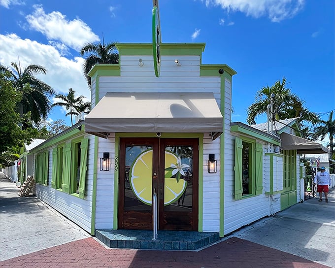 The lime-green trim and iconic citrus door at Kermit's scream "Key West!" louder than a sunset celebration at Mallory Square.