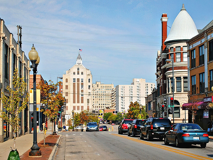 Downtown Rockford shines with historic charm and modern vibrancy. Those lamp posts aren't just for show—they've witnessed decades of Illinois stories!