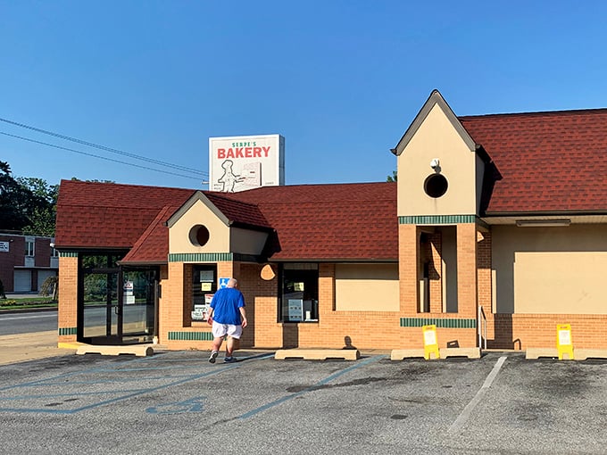 Serpe's iconic birdhouse-style bakery stands like a beacon of sweetness on Kirkwood Highway. Simple outside, magical inside.