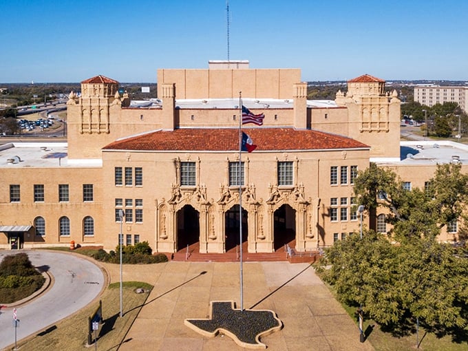 The Wichita County Courthouse stands like a Spanish mission with a Texas attitude – history with a red-tiled hat.