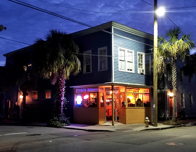 By day, a charming blue house. By night, a beacon of pizza perfection where Charleston locals gather for slices that make fancy restaurants jealous.
