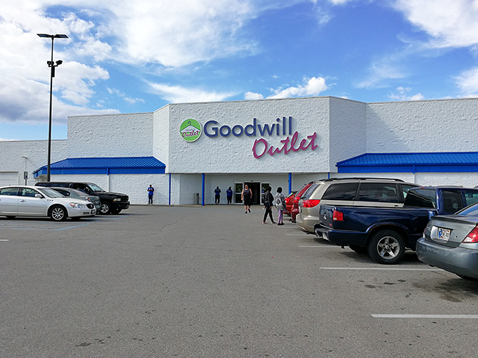 Treasure hunters flock to this Goodwill Outlet like prospectors during the gold rush. Each bin might contain that perfect something you never knew you needed.