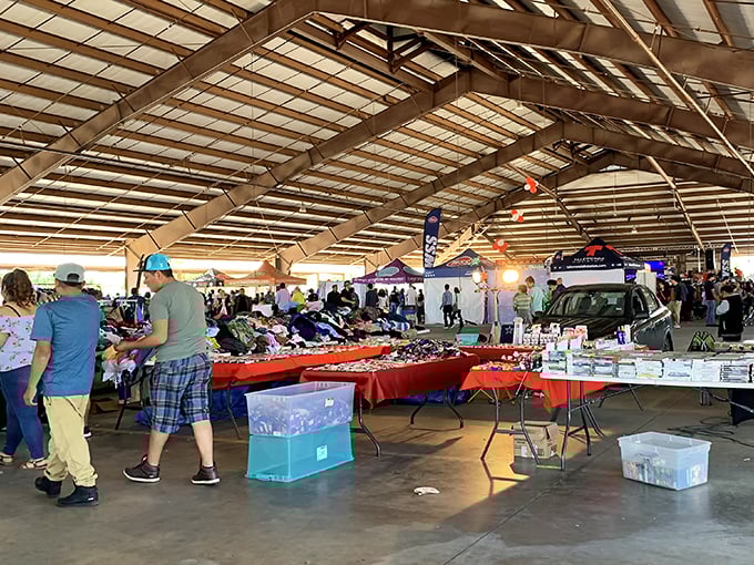 Shopping under shelter is a Texas blessing. Traders Village's covered pavilions mean you can hunt for bargains without battling the Lone Star sun.