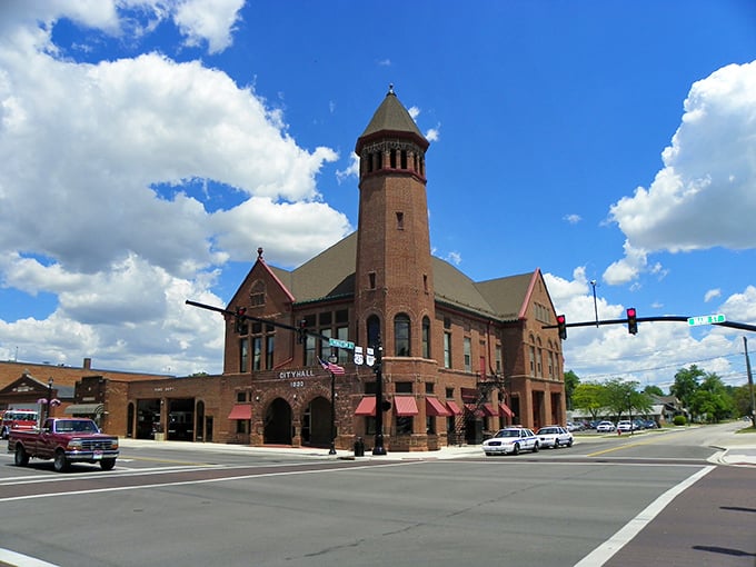 The majestic courthouse stands like a proud sentinel, watching over generations of community stories.