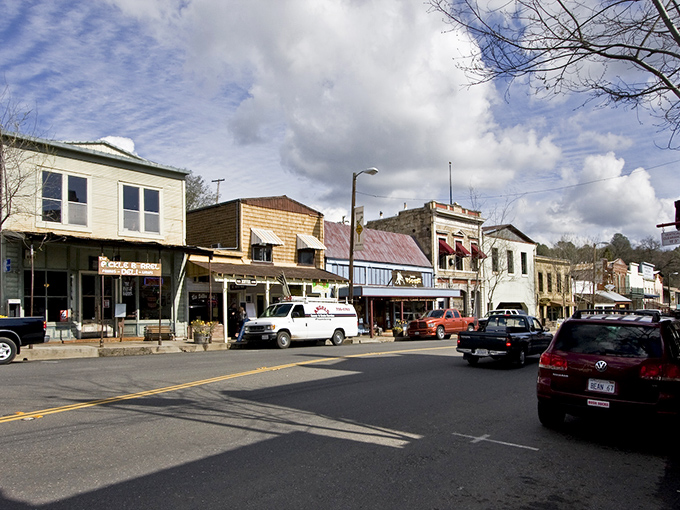 Victorian storefronts line the street like old friends sharing secrets from California's golden past. 
