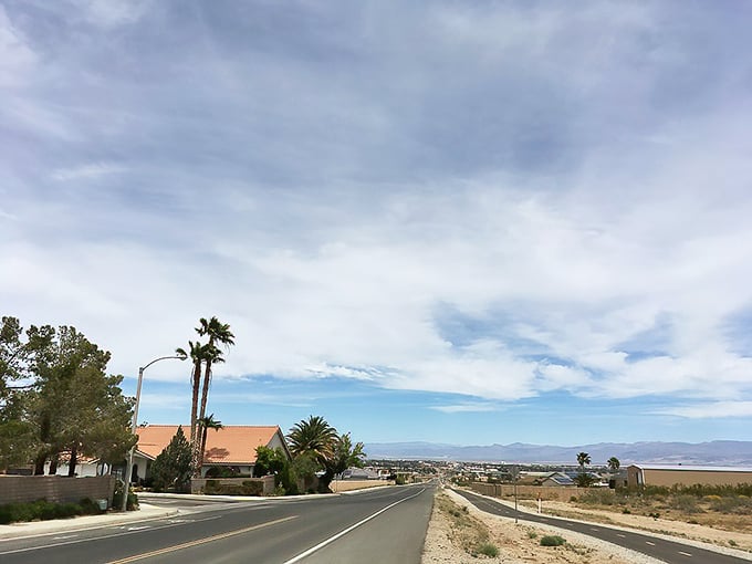 Wide open roads and endless blue skies—Ridgecrest's version of rush hour might just be a tumbleweed crossing the street.