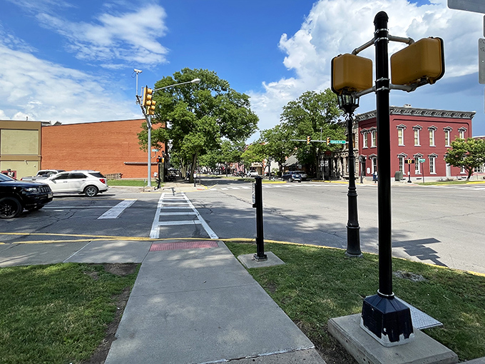 Those aren't just any street lamps – they're authentic gas lights that have illuminated Wellsboro's evenings since the 19th century, a warm glow from simpler times.