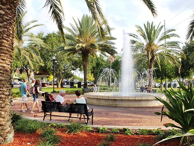 Nature meets relaxation in Winter Haven's public spaces, where the only thing more refreshing than the fountain is the absence of tourist crowds.