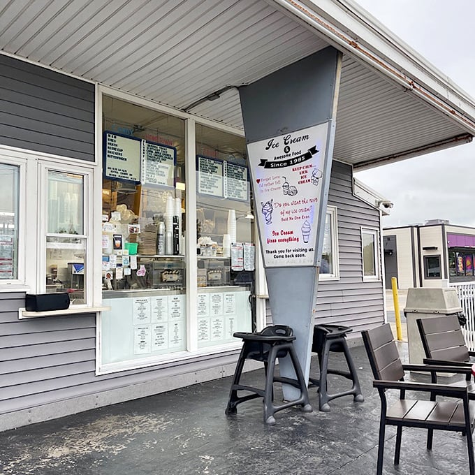 The ordering window – where dreams come true and diets go to die. Simple, straightforward, and absolutely worth the trip.
