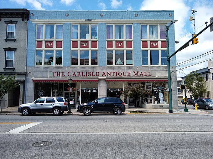 This blue beauty stands proudly on Carlisle's historic streetscape, a temple to treasures past where your grandmother's discards become your prized possessions.