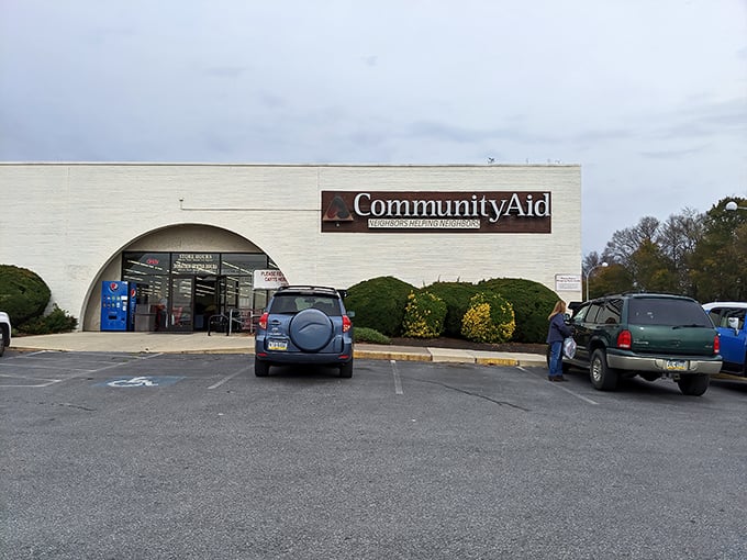 Bargain paradise awaits behind these walls, where the motto "Neighbors Helping Neighbors" isn't just signage—it's a community philosophy in action.