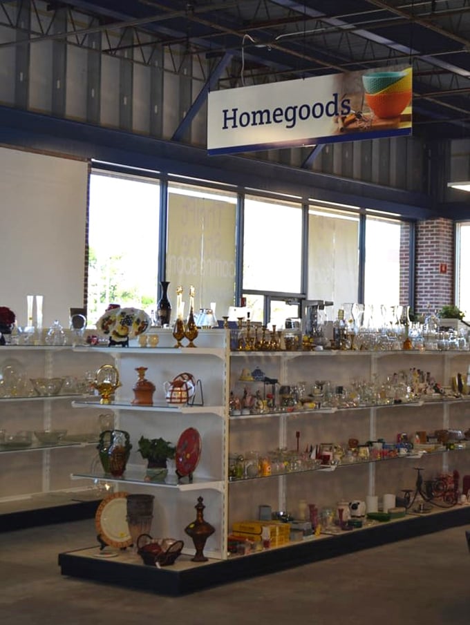 The homegoods section gleams with possibility – each shelf a carefully curated collection of someone else's former treasures waiting for their second act in your dining room.