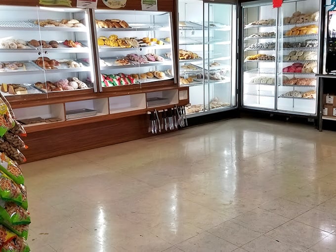 Glass cases filled with colorful pan dulce create an edible art gallery. This is the Mexican equivalent of being a kid in a candy store—except it's better.