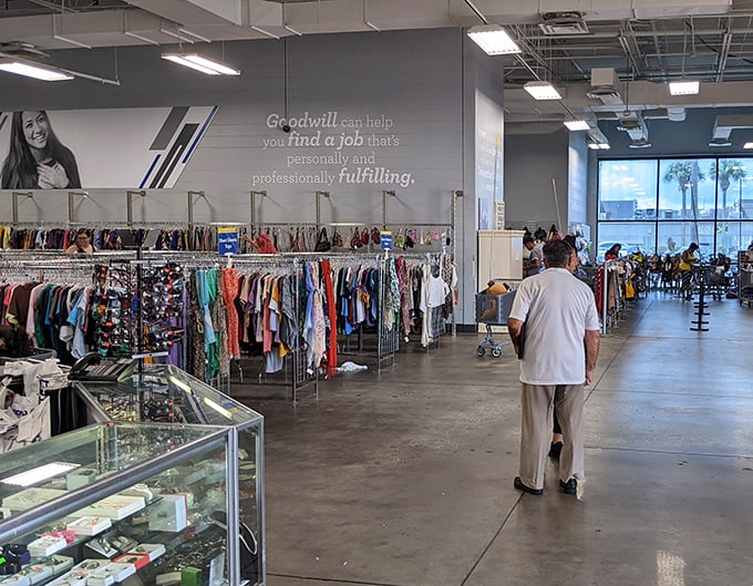 Racks upon colorful racks stretch toward the horizon like a retail rainbow. This isn't just shopping—it's an expedition into the land of possibility.