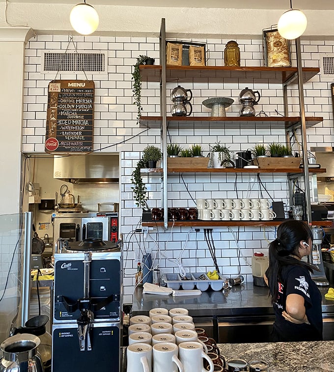 Where subway tiles meet culinary magic, and every coffee cup awaits its breakfast destiny. 