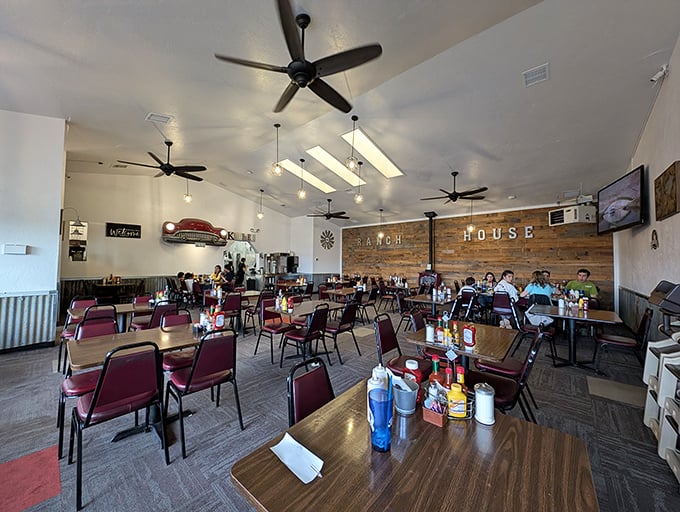 Inside, ceiling fans lazily spin above wooden tables where culinary magic happens. This isn't Instagram-chic—it's authentically delicious.