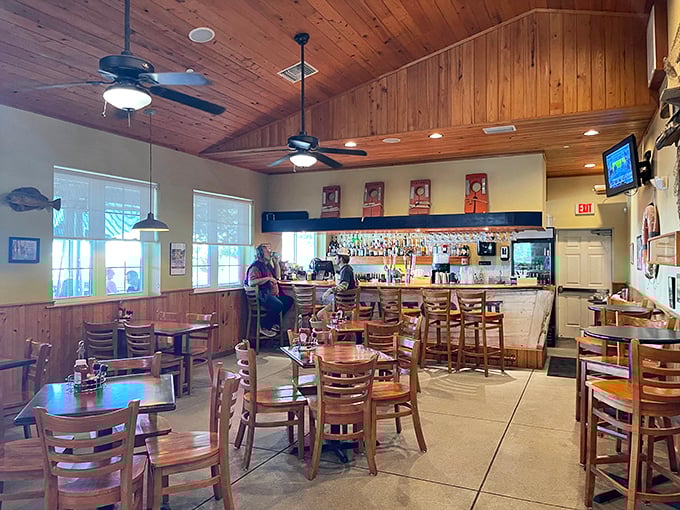 The warm wood-paneled interior feels like the coastal Florida version of Cheers—where everybody might not know your name, but they'll treat you like family anyway.
