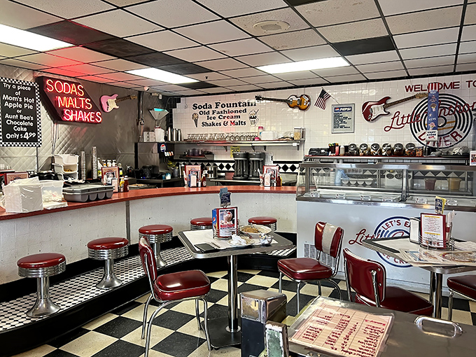 The soda fountain counter isn't just where milkshakes are born—it's where memories are made, one cherry-topped creation at a time.