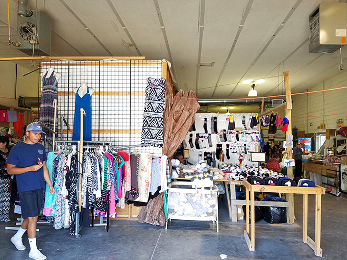 Racks of colorful clothing stretch into the distance, each item with its own story. The treasure hunt begins where mainstream shopping ends.