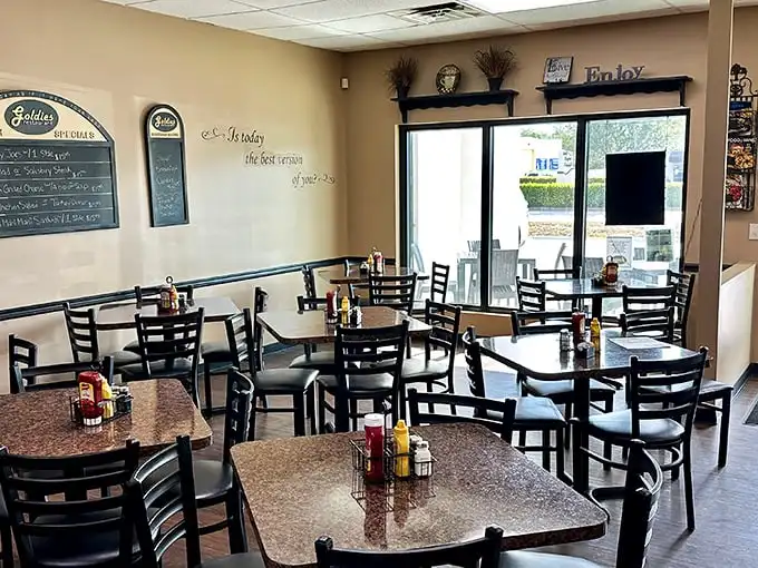Simple tables, chalkboard menus, and a wall that reminds you to be "the best version of you" – because after their Eggs Benedict, you certainly will be.