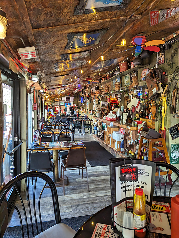 Step inside and you're greeted by what can only be described as the Museum of American Fishing Culture—with better food.