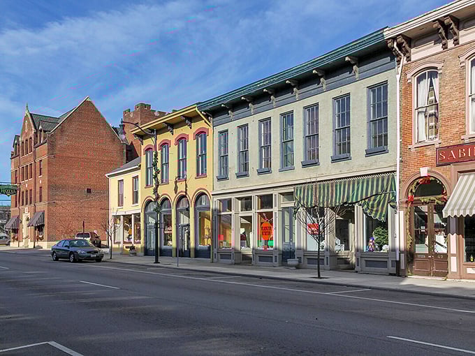 Main Street's colorful facades aren't just pretty faces—they're chapters of history where modern life and vintage charm coexist like old friends catching up over coffee.