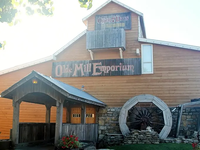 The Olde Mill Emporium isn't just a store—it's a time machine with a water wheel that's seen more history than your high school textbook.