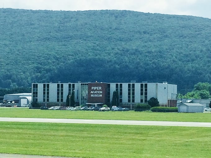 The Piper Aviation Museum isn't just for plane enthusiasts – it's a testament to Lock Haven's industrial heritage nestled against a backdrop of rolling Pennsylvania hills.