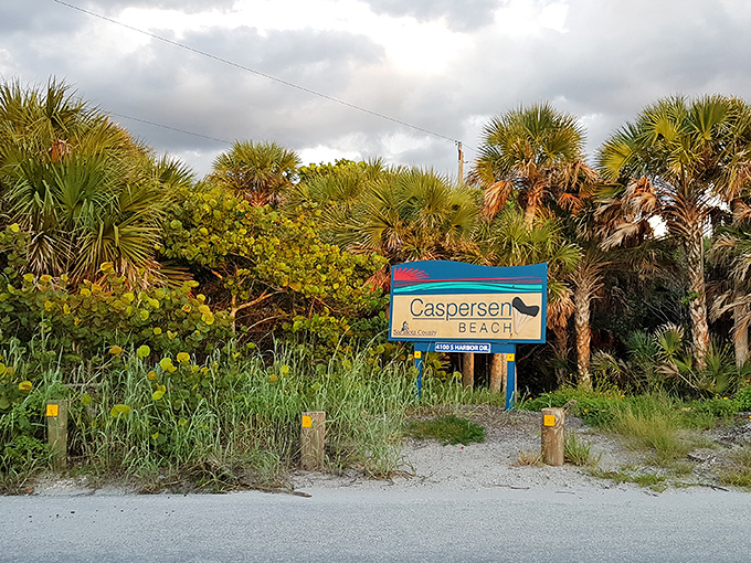 Welcome to paradise! This unassuming sign marks the entrance to one of Florida's best-kept secrets, where natural Florida still reigns supreme.