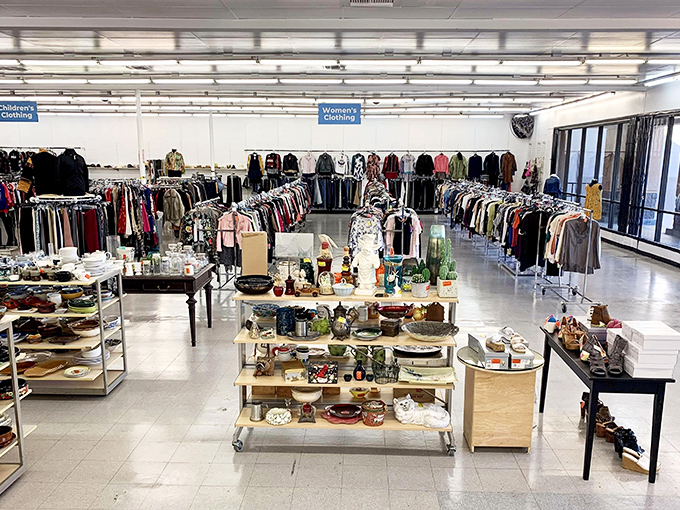 Organized chaos at its finest—where racks of potential wardrobe game-changers await the intrepid fashion explorer.