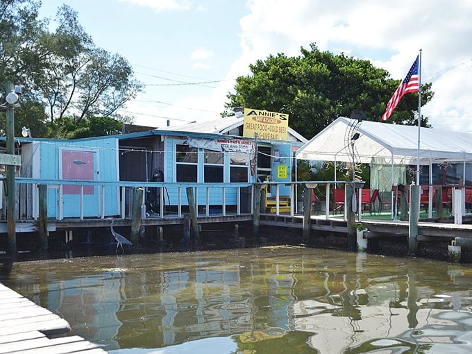The iconic blue exterior of Star Fish Company beckons seafood lovers like a maritime siren. No white tablecloths here—just the Gulf's freshest catches served with a side of waterfront views.