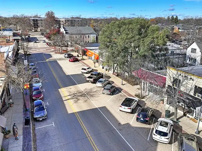 Center Street's diagonal parking isn't just convenient—it's a throwback to simpler times when shopping local wasn't trendy, just the way things were done.