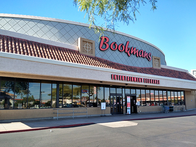 Arizona's desert sun bounces off Bookmans' distinctive façade, a mirage of cultural delights that, unlike most mirages, actually delivers when you get closer.