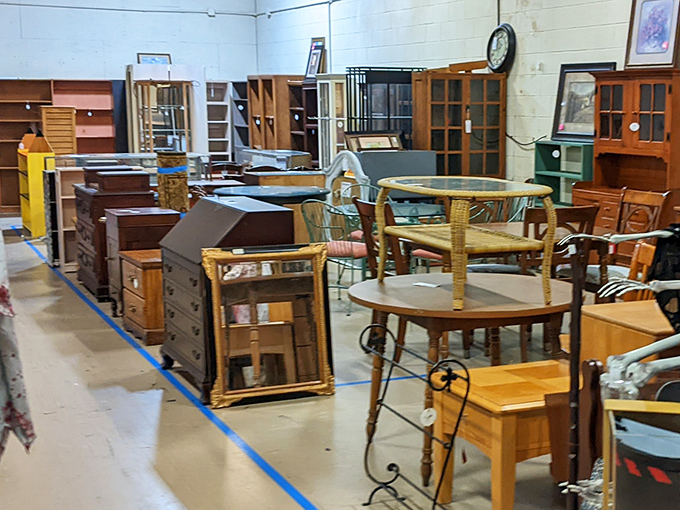 Furniture heaven awaits collectors and decorators alike. That mid-century credenza is calling your name—can you hear it?