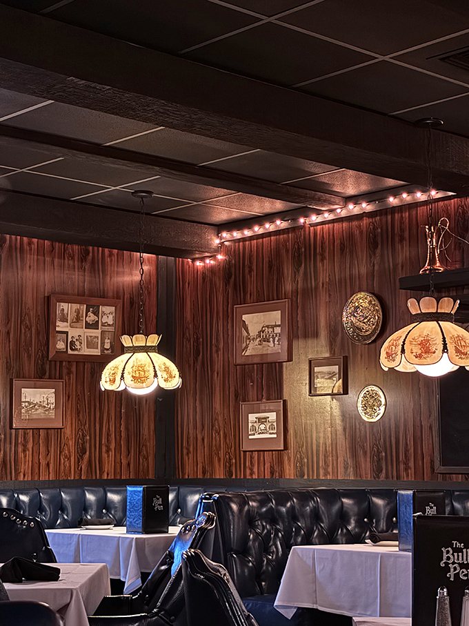 Step inside and time travel to an era when wood paneling was king and those tufted leather booths have heard decades of dinner conversations.