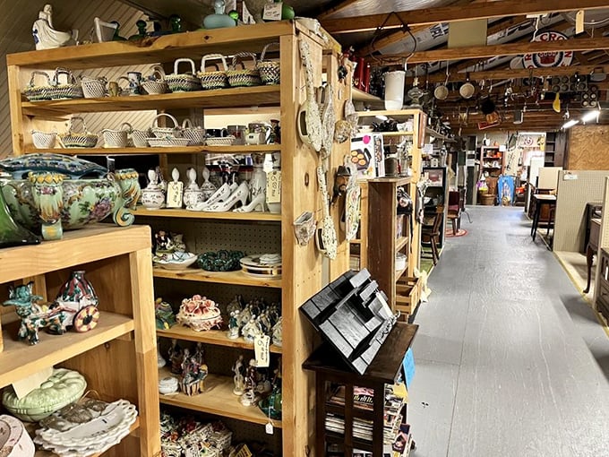 Wander through aisles where your grandparents' discarded treasures await their second act as your prized conversation pieces.