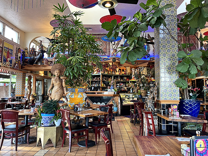 Inside Tower Café, it's as if Bali, Morocco, and Mexico threw a party in Sacramento. The indoor jungle and global artifacts create a dining adventure before food even arrives.