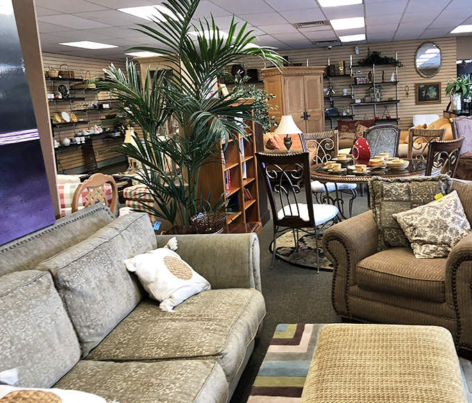Not your grandmother's living room, but it could be! High-quality furnishings arranged in cozy vignettes make it easy to envision these pieces in your own home.