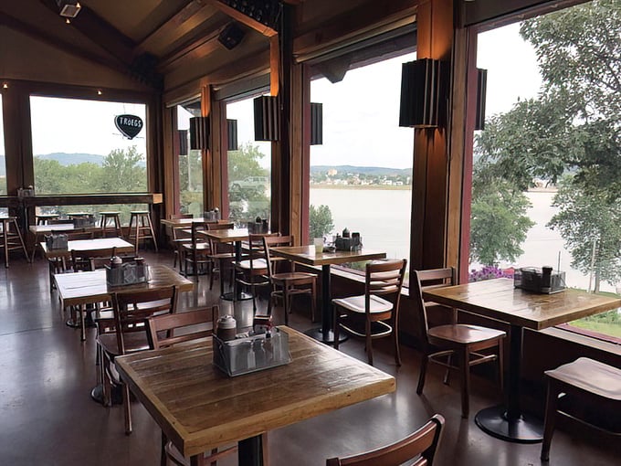 Inside, wooden tables and mountain views create the perfect backdrop for serious eating adventures.