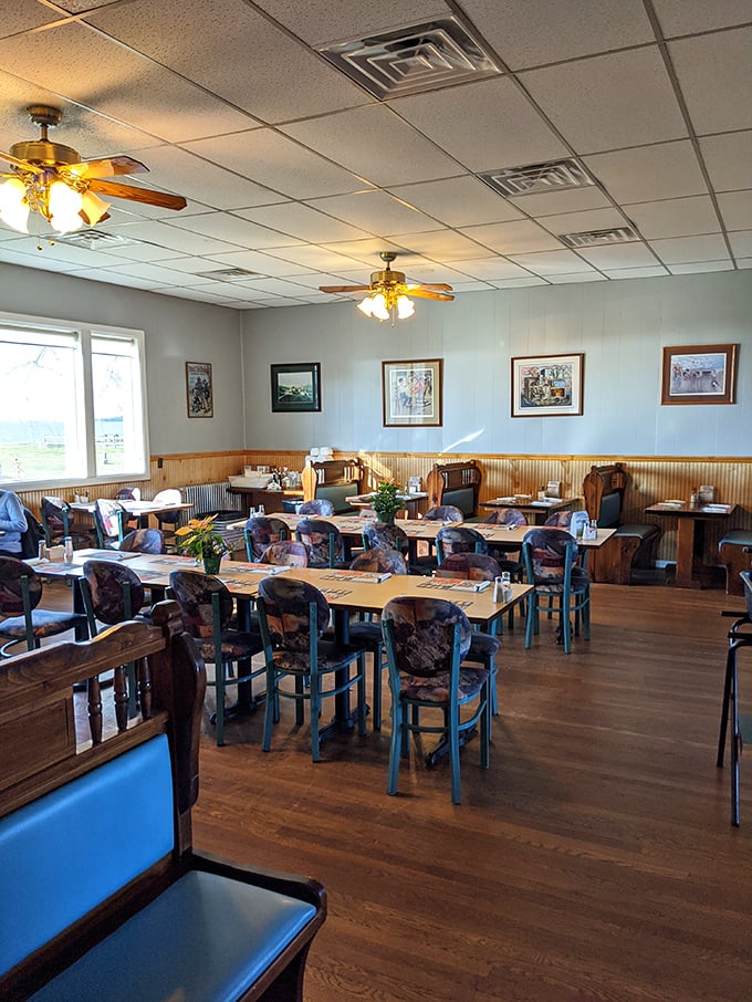 Simple wooden wainscoting and ceiling fans create that classic Eastern Shore vibe—no pretension, just a promise of honest-to-goodness seafood worth the journey.