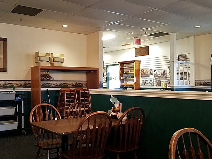 Simple wooden chairs and unpretentious decor set the stage for what matters most here—the food. No fancy frills, just an atmosphere that whispers, "Slow down and savor."