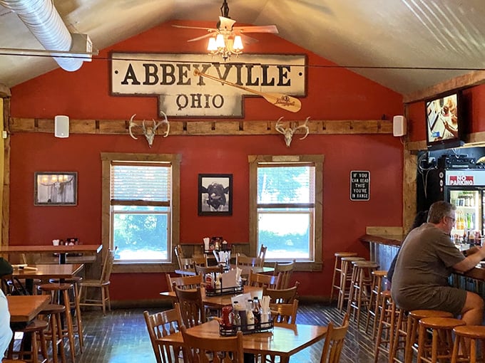 Rustic charm meets small-town hospitality inside this Abbeyville treasure. The antler mounts aren't just decoration—they're nodding in approval at your menu choices.
