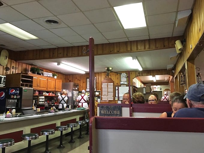 Step inside and time slows down. The wood-paneled interior isn't retro by design—it's authentic by persistence, a place where booths tell stories.