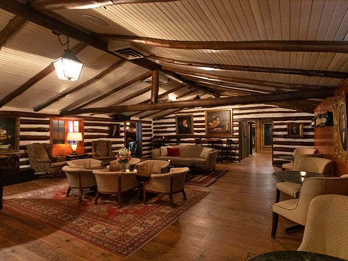 Step inside and time slows down – exposed beams, log walls, and plush seating create the perfect backdrop for memorable meals and conversations.