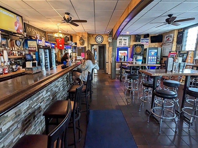 Step inside and you're greeted by that perfect tavern ambiance—where the lighting is just dim enough to make everyone look good after their second beer.