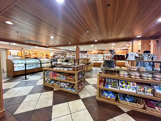 Step inside and behold the bakery wonderland where diet plans come to die gloriously. Those display cases aren't just storing pastries—they're housing edible works of art.