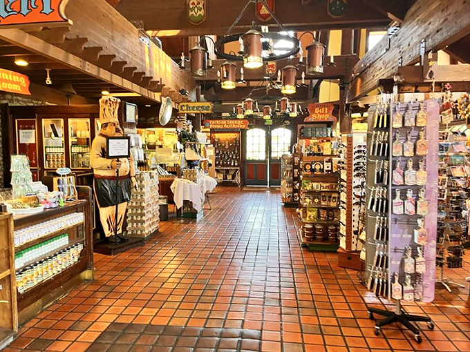 Step inside and you're transported to a bygone era of road trip Americana—a gift shop wonderland where pea-themed souvenirs tempt even the most disciplined traveler.